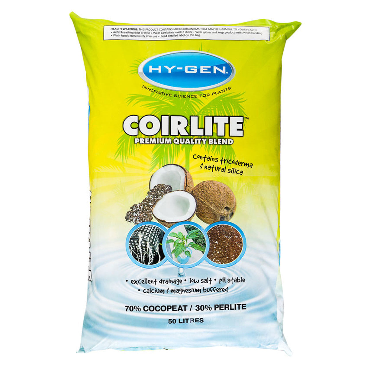 Hy-Gen Coirlite 70/30 Peat - Perlite 4/8 Premium 50 Litre